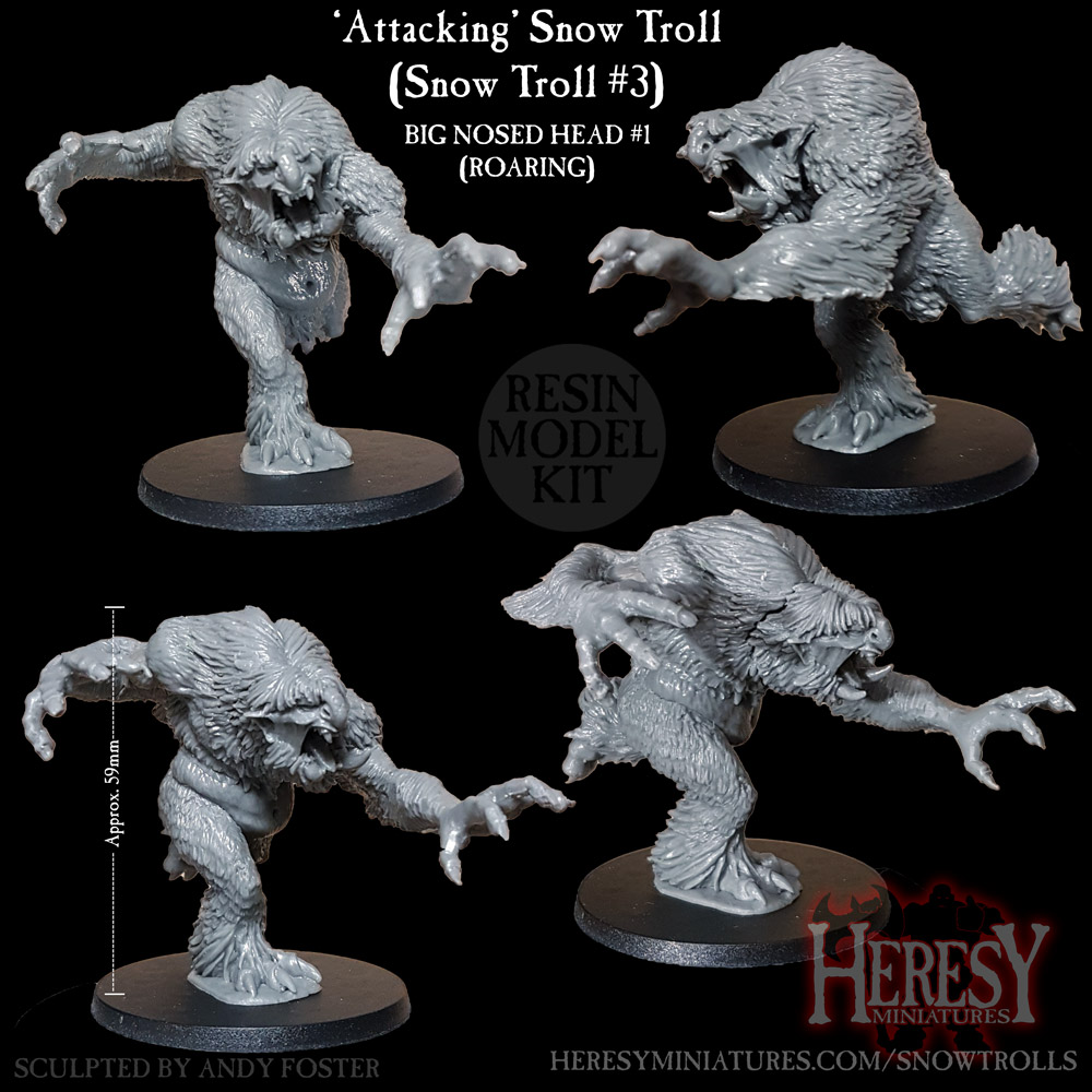 Set of All 3 Snow Trolls [3SNOWTROLLS] - £54.00 : Heresy Miniatures ...