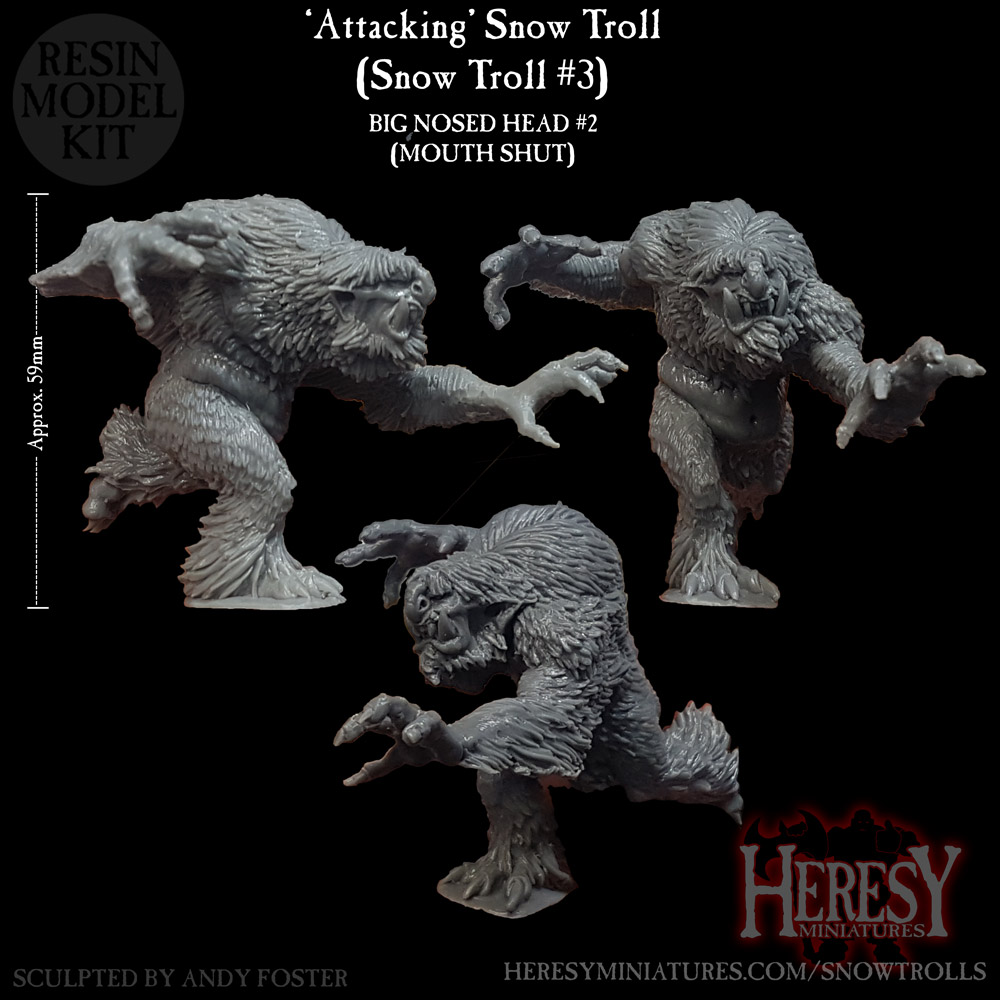 Set of All 3 Snow Trolls [3SNOWTROLLS] - £54.00 : Heresy Miniatures ...